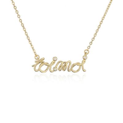 China Synthetic CZ Women Fashion Pendant Initial Necklace Classic OEM Custom 18 Inch for sale