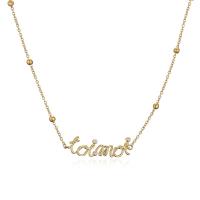 China Synthetic CZ Women Fashion Pendant Initial Necklace Classic OEM Custom 18 Inch for sale