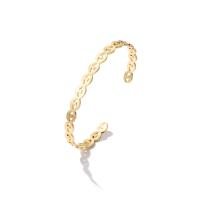 China Luxury Diamond 18K Gold Plated Chain Link Bracelet Eco Friendly Copper Bangle 7.5 Inch for sale