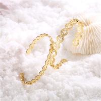 China Luxury Diamond 18K Gold Plated Chain Link Bracelet Eco Friendly Copper Bangle 7.5 Inch for sale