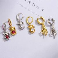 China Little Bear Sterling Silver Crystal Earrings Diamond Jewelry OEM ODM 925 for sale