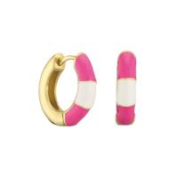 China Micro Dripping Oil Earring OEM Diy Zircon Stone Gold Earrings for sale