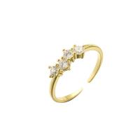 China Plated 24K Gold Plated Rings Engagement Wedding Finger Ring for sale