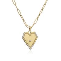 China OEM 24k Gold Plated Paperclip Chain Necklace Pendant for Women Gift Collar 20pcs MOQ for sale