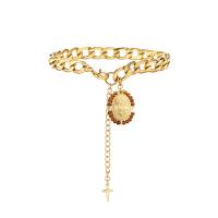 China 18K Gold Bracelet Customized Pendant Fashion Lady Elegant Light Luxury Chain 18 Inch for sale
