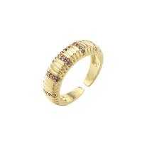 China 18k Gold Plated Zircon Ring Adjustable Hypoallergenic Wedding Band Fashion Couples Ring for sale
