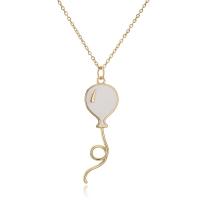 China 18k Gold Plated Enamel Balloon Pendant Necklace Stainless Steel Chain Jewelry for sale