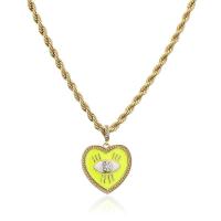 China Gold Plated Heart Evil Eye Necklace for sale