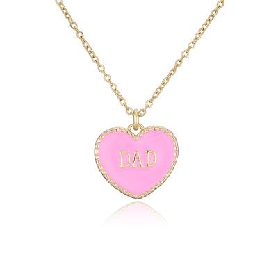 China 14K Heart Letter Pendant Necklace for sale