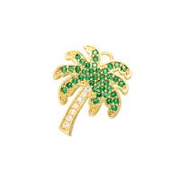 China Gold Plated Coconut Tree Pendant DIY Jewelry Charms for Bracelets Necklaces for sale