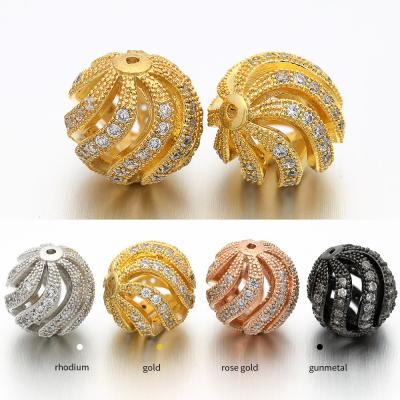 China Round DIY Gold Plated Crystal Spacer Beads 6mm for Jewelry Making OEM for sale