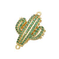 China Gold Plated Cactus Charm Connector for DIY Bracelet Necklace Jewelry Making 20mm for sale