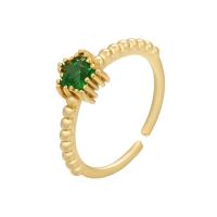 China 18K Gold Plated Star Zircon Adjustable Engagement Ring for Women Hypoallergenic for sale