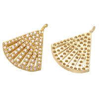 China Gold Plated Copper CZ Seashell Dangle Earrings Pendant 30mm for Women Jewelry Making for sale