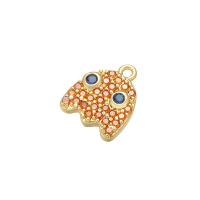 China Gold Plated CZ Small Goldfish Pendant Necklace DIY Jewelry Making 18x12mm for sale