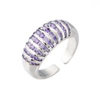 China Chunky Sterling Silver Ring with Zircon for Men Wedding Adjustable Size for sale