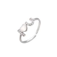 China Hypoallergenic 925 Sterling Silver Diamond Engagement Ring Adjustable Size for sale