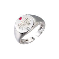 China Hypoallergenic 925 Sterling Silver Diamond Engagement Ring Adjustable Size for sale