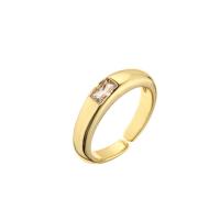 China 18K Gold Plated Diamond Couple Ring Adjustable Neutral Size Hypoallergenic for sale