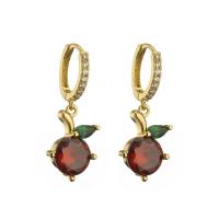 China Rhinestone Crystal Fruit Earrings 925 Silver Hoop Earrings OEM Custom Jewelry for sale