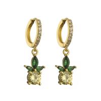 China Rhinestone Crystal Fruit Earrings 925 Silver Hoop Earrings OEM Custom Jewelry for sale
