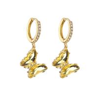 China Cubic 18k gold plated hoop earrings for sale