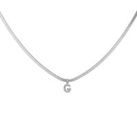 China OEM Sterling Silver Letter Pendant Necklace Initial A to Z Charm Jewelry 18 Inch for sale