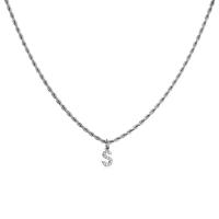 China OEM Sterling Silver Letter Pendant Necklace Initial A to Z Charm Jewelry 18 Inch for sale