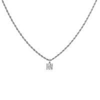 China OEM Sterling Silver Letter Pendant Necklace Initial A to Z Charm Jewelry 18 Inch for sale