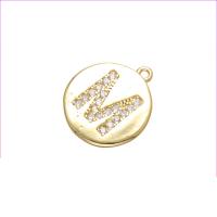 China 26 Initial Letter Pendant Necklace DIY Gold Silver Jewelry Customizable 18mm for sale