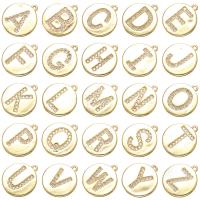 China 26 Initial Letter Pendant Necklace DIY Gold Silver Jewelry Customizable 18mm for sale