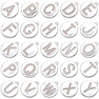 China 26 Initial Letter Pendant Necklace DIY Gold Silver Jewelry Customizable 18mm for sale