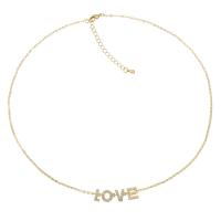 China Gold Plated Letter Pendant Necklace LOVE 925 Sterling Silver Initial Charm Jewelry for sale