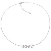 China Gold Plated Letter Pendant Necklace LOVE 925 Sterling Silver Initial Charm Jewelry for sale