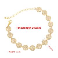 China Zircon Smiley Face Gold Necklace for sale