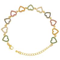 China 18K Gold Plated Rhinestone Heart Star Shaped Bracelet OEM Custom Jewelry for Women for sale