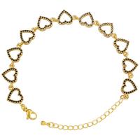 China 18K Gold Plated Rhinestone Heart Star Shaped Bracelet OEM Custom Jewelry for Women for sale