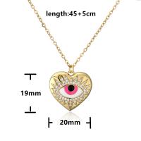 China 18K PLATED DEVIL EYE CHARM DIAMOND HEART EARRINGS AND NECKLACE SET for sale
