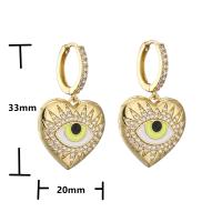 China 18K PLATED DEVIL EYE CHARM DIAMOND HEART EARRINGS AND NECKLACE SET for sale