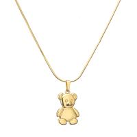 China 18K Gold Plated 925 Sterling Silver Bear Dangle Earrings and Necklace Set for sale
