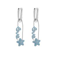 China 925 Sterling Silver Crystal Zircon Hoop Earrings for Women Anniversary Wedding 8mm for sale