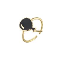 China Balloon Dripping Oil Rings Adjustable 14k Gold Enamel Ring ODM for sale