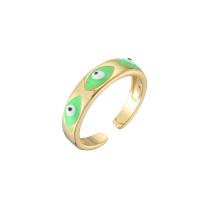 China Enamel Evil Eye Ring Gold Plated for sale