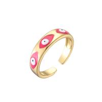China Enamel Evil Eye Ring Gold Plated for sale