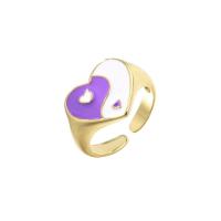 China Gold Plated Yin Yang Ring Adjustable Dripping Oil Women Silver Ring OEM for sale