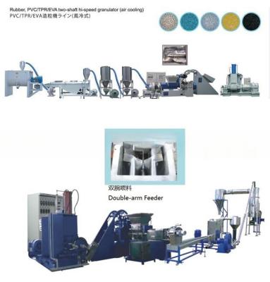 China 480V Voltage PE/PP with Caco3 Filler Compound Pelletizing Line in 1500x220x320 cm Size for sale