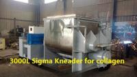 China stainless steel 500l double sigma z blade silicone rubber polyester soap mixer kneader with extruder machine for sale