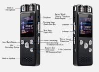 China Professional Mini Audio Recorder X189 Voice Activated Digital Voice Recorder Microphones Noise Reduction Multi-language Menu for sale
