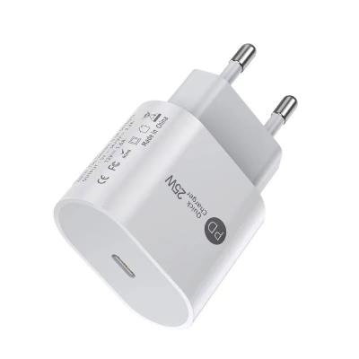 China 25W USB C Power Adapter Type C Travel Wall Charger Super Fast Charger for iphone PD Fast Charger Cargador for sale
