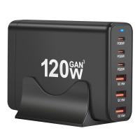 China GaN 155W USB C Charging Station with Phone Fast Charger 6 Ports Type-C Power Adapter for Laptop Tablet iPad iPhone Samsung for sale
